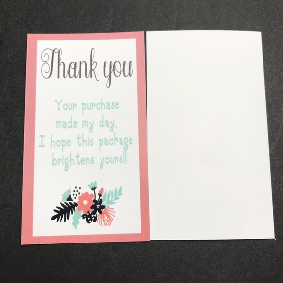 tatiscloset909 | Office | 3ct Thank You Cards For Packages 2x35 | Poshmark